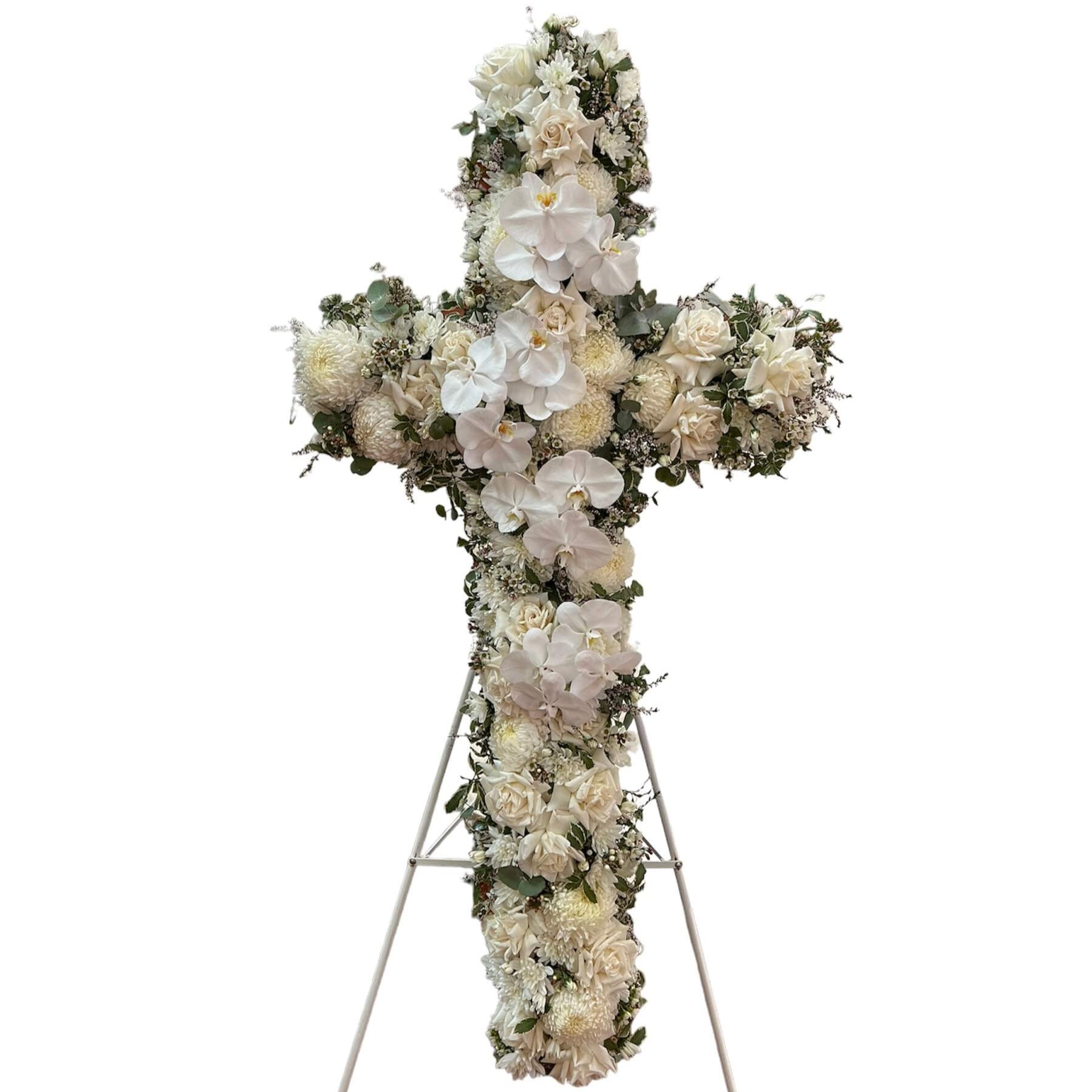 Luxe Sympathy Floral Cross | Abdo Florist